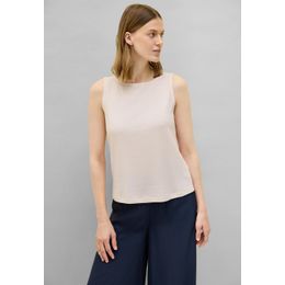 Cecil Damen Ripptanktop, beige, Gr. XXL, unifarben, Stoff, 48% Polyester, 48% Viskose, 4% Elasthan, Tops, aus elastischem Materialmix