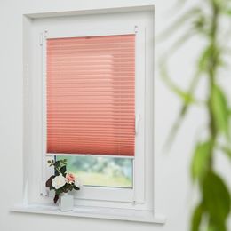 Plissee Liedeco, B:40cm H:130cm, rot, Obermaterial: 95% Polyester, 5% sonstige Fasern, Plissees, "Lachs"