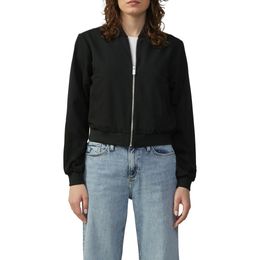 QS Damen Blouson, schwarz, Gr. XXL, unifarben, Obermaterial: 76% Polyester, 20% Viskose, 4% Elasthan, Jacken, mit Rippbündchen