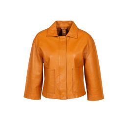 Freaky Nation Damen Lederjacke "Brenda-FN", orange, Gr. M, Oberstoff: 100% Leder, Jacken