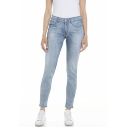 Replay Damen 5-Pocket-Jeans "NEW LUZ Skinny Fit", blau, Gr. 25, Denim/Jeans, Obermaterial: 94% Baumwolle, 4% Elastomultiester, 2% Elasthan, Jeans, in