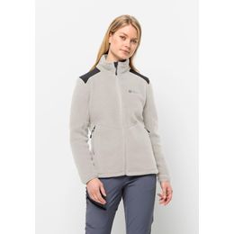 Jack Wolfskin Damen Fleecejacke "KAMMWEG PILE FZ W", grau, Gr. M, 1. OBERSTOFF 100% POLYESTER 2. OBERSTOFF 100% POLYAMID FUTTER 100% POLYESTER, Jacken