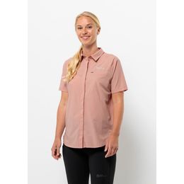 Jack Wolfskin Damen Kurzarmbluse "VANDRA S/S SHIRT W", rosa, Gr. XS, OBERSTOFF: 85% POLYAMID, 15% ELASTHAN; Futter: 100% POLYESTER, Blusen
