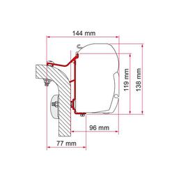 Fiamma Hymer Van/B2 Markisenadapter f&uuml;r Fiamma F45 350 cm - Markisenadapter