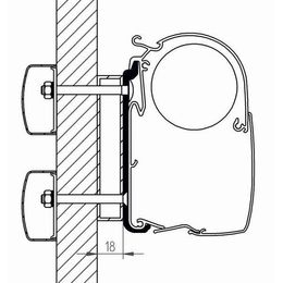Thule Markisenadapter Dethleffs Globebus 3,0m - Markisenadapter