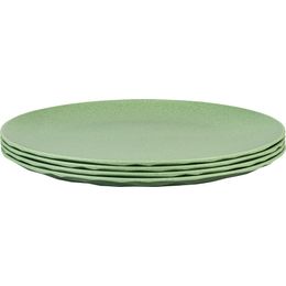 Koziol Tellerset Club Plate 4 teilig flach 260 mm Nature leaf green - Teller
