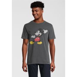 Recovered Herren T-Shirt "Disney Mickey Mouse Posing", grau, Gr. S, bedruckt, 100% Baumwolle, Shirts, im zeitlosen Design