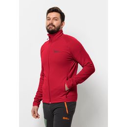 Jack Wolfskin Herren Fleecejacke "BAISELBERG FZ M", rot, Gr. XXXL, OBERSTOFF: 95% POLYESTER, 5% ELASTHAN; Futter: 100% POLYESTER, Jacken