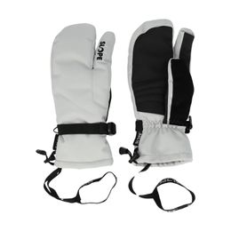 SLOPE Damen F&auml;ustlinge "Flynn", grau, Gr. L, unifarben, 100% Polyester, Handschuhe, im praktischen Dreifinger-Design