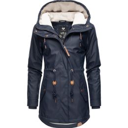 Ragwear Damen Regenmantel "Monadis Rainy Intl.", blau, Gr. XS, Obermaterial: 100% Polyester; Innenfutter: 100% Polyester; Wattierung: 100% Polyester,