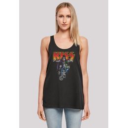 F4NT4STIC Damen T-Shirt "Kiss Rock Band Neon", schwarz, Gr. 5XL, Obermaterial: 100% Baumwolle, Shirts, Premium Qualit&auml;t, Musik, By Rock Off