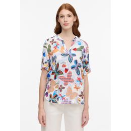 Eterna Damen Longbluse "LOOSE FIT", blau, Gr. 38, 100% Viskose, Blusen