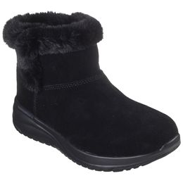 Skechers Damen Winterboots "ON-THE-GO STELLAR-COZY STEP", Gr. 35, schwarz, Veloursleder, Schuhe, Winterstiefel, Schnürstiefel, Boots mit Warmfutter