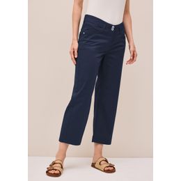 Culotte Cecil, Damen, Gr. 33, L&auml;nge 26, blau (urban navy blau), Web, 96% Baumwolle, 4% Elasthan, unifarben, normal normal, Hosen Culotte, High Waist