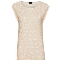 Laura Scott Damen T-Shirt, beige, Gr. 44, gemustert, Single Jersey, Obermaterial: 100% Viskose, Shirts, figurumspielende Passform, gemustert,