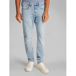 Herren Tapered-fit-Jeans "SLIM TAPER", blau, Gr. 31, Calvin Klein Jeans, unifarben, Denim/Jeans, Obermaterial: 99% Baumwolle, 1% Elasthan, Jeans, in