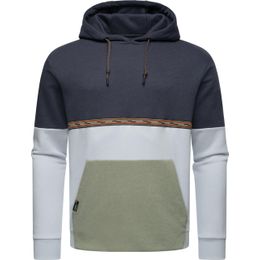 Ragwear Herren Hoodie "Blocky Hoody", blau, Basic, Gr. XXXL, Sweatware, Obermaterial: 70% Baumwolle, 30% Polyester, Sweatshirts, Sportlicher Herren