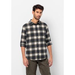 Jack Wolfskin Herren Flanellhemd "WANDERWEG SHIRT M", blau, Gr. S, OBERSTOFF 100% POLYESTER, Hemden