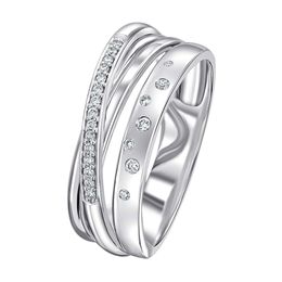 ONE ELEMENT Damen Diamantring "0,11 ct Diamant Brillant Ring aus 585 Wei&szlig;gold", 54, 0,11 mit Diamant, Gold Wei&szlig;gold 585, silber, Gold, Wei&szlig;gold 585,