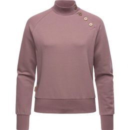 Ragwear Damen Sweatshirt "Majjorka Solid", lila, Gr. XXL, Sweatware, Material: 70% Baumwolle, 30% Polyester, Sweatshirts, Damen Langarmshirt mit