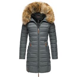 Marikoo Damen Steppmantel "Rose-Stepp", blau, Gr. 6XL, Oberstoff: 100% Nylon; Futter: 100% Polyester; Wattierung: 100% Polyester; &Auml;rmelfutter: 100%