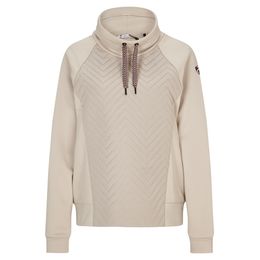 Ziener Damen Hoodie "JAORA", beige, Gr. 42, Obermaterial: 1. 94% Polyester, 6% Elasthan, 2. 100% Polyester;Futter: 100% Polyester;, Sweatshirts