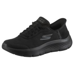 Skechers Damen Slip-On Sneaker "GO WALK FLEX", Gr. 42, schwarz, Lederimitat, unifarben, Schuhe, Slipper, Freizeitschuh, Halbschuh mit Air-Cooled