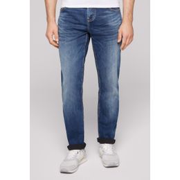 CAMP DAVID Herren Regular-fit-Jeans, blau, Gr. 30, Abriebeffekte, Material: 75% Baumwolle, 22% Polyester, 3% Elasthan, Zusatz: Enth&auml;lt nichttextile