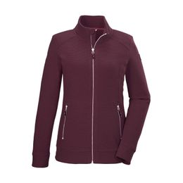 Killtec Damen Fleecejacke "KOS 100 WMN FLC JCKT", lila, Gr. 48, Oberstoff: 100% Polyester, Jacken, Gestreifte Damen-Fleecejacke mit Zipper-Taschen