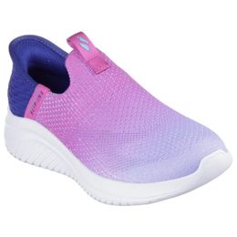 Skechers Kids Mädchen Slip-On Sneaker "ULTRA FLEX 3.0", Gr. 31, blau, Textil, kontrastfarbene Details, Schuhe, Sneaker mit Slip-In Funktion,