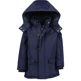 Blue Seven Jungen Parka, blau, Gr. 92, unifarben, Web, Obermaterial: 100% Polyester, Jacken, teilweise mit kuscheligem Teddyfleece gefüttert