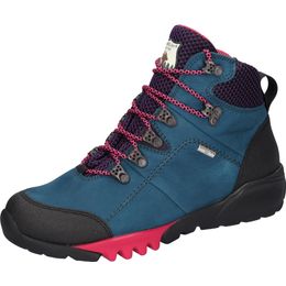 Waldl&auml;ufer WALDL&Auml;UFER Damen Trekkingschuh "H-AMIATA", Gr. 4, blau, Gummi, Nubukleder, Textil, kontrastfarbene Details, Schuhe, Outdoorboots, Schn&uuml;rboots,