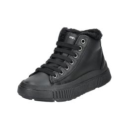 Geox M&auml;dchen Sneaker "Geox Sneaker Leder/Synthetik", Gr. 30, schwarz, Leder, Synthetik, Schuhe