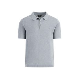 Fynch-Hatton Herren Poloshirt, grau, Gr. M, unifarben, Jersey, Obermaterial: 100% Baumwolle, Shirts, mit Logo Stickerei