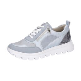 Waldl&auml;ufer WALDL&Auml;UFER Damen Plateausneaker "H-AJALA", Gr. 8, blau, Nubukleder, Textil, kontrastfarbene Details, Schuhe, Halbschuh, Schn&uuml;rschuh, Freizeitschuh