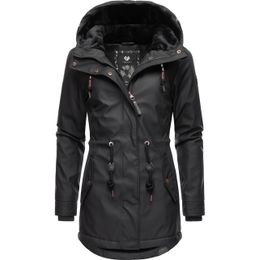 Ragwear Damen Regenmantel "Monadis Rainy Intl.", schwarz, Gr. XL, Obermaterial: 100% Polyester; Innenfutter: 100% Polyester; Wattierung: 100%