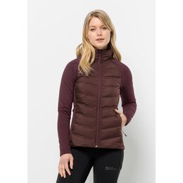 Jack Wolfskin Damen Daunenjacke "TASMAN DOWN HYBRID W", braun, Gr. L, 1. OBERSTOFF 93% POLYESTER, 7% ELASTHAN 2. OBERSTOFF 100% POLYAMID FUTTER 100%