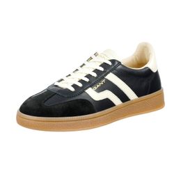 Gant Damen Sneaker "Cuzima", Gr. 39, schwarz, Leder, Veloursleder, Schuhe, Retro Sneaker, Schnürschuh mit Lederinnenausstattung