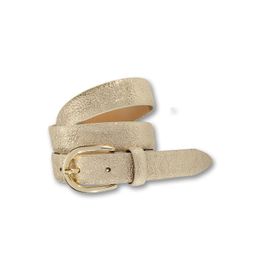 Silbergift Damen Lederg&uuml;rtel, gold, festlich, Gr. 95, unifarben, Rindsleder, G&uuml;rtel, mit Metallic-Look