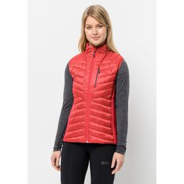 Jack Wolfskin Damen Funktionsweste "ROUTEBURN PRO INS VEST W", rot, Gr. S, 1. OBERSTOFF: 100% POLYESTER; 2. OBERSTOFF: 93% POLYESTER, 7% ELASTHAN;