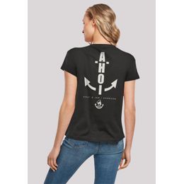 F4NT4STIC Damen T-Shirt "Ahoi Anker Knut & Jan Hamburg", schwarz, Gr. S, Obermaterial: 100% Baumwolle, Shirts, Print
