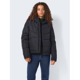 Noisy may Damen Steppjacke "NMDALCON L/S JACKET NOOS FWD", schwarz, Gr. S, unifarben, Web, Obermaterial: 100% Polyester, Jacken