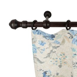 Gardinenstange SN DECO GROUP, L:180cm, grau, Holzwerkstoff, Gardinenstangen, "Ares", 28 mm, Holz, verschiedene L&auml;ngen und Farben, Komplettset