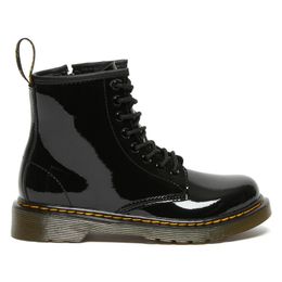 Dr. Martens Damen Schnürboots "Junior 1460 8-Loch Lacklederstiefel", Gr. 35, schwarz, Leder, glänzend, Schuhe, Lackstiefel, Kinderstiefel,