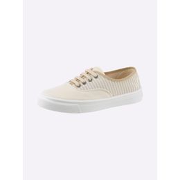THIES Damen Sneaker, Gr. 38, beige, Textil, Schuhe