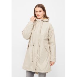 Derbe Damen Regen- und Matschjacke "Tidaholm", beige, Gr. 44, Obermaterial: 100% Polyester; Beschichtung: Polyurethan; Futter: 100% Polyester,