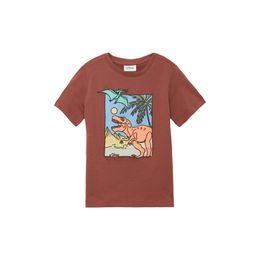 s.Oliver JUNIOR Jungen T-Shirt, rot, Gr. 92, bedruckt, Jersey, Obermaterial: 100% Baumwolle, Shirts, mit Print