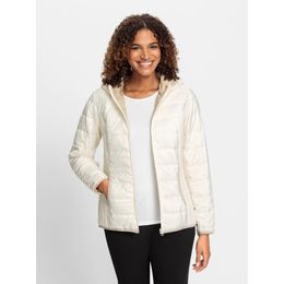 Casual Looks Damen Steppjacke, beige, Gr. 40, unifarben, 100% Polyester, Wattierung:100% Polyester, Jacken