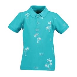Blue Seven Jungen Poloshirtlagune palme orig, Gr. 92, bedruckt, Single Jersey, Obermaterial: 100% Baumwolle, Shirts