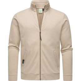 Ragwear Herren Kapuzensweatjacke "Miet", beige, Basic, Gr. 4XL, Sweatware, Obermaterial: 55% Baumwolle, 45% Polyester, Sweatjacken, coole Herren